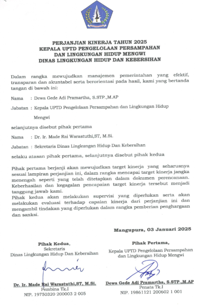 PK 2025 INDIVIDU UPTD MENGWI | Dislhk Badung