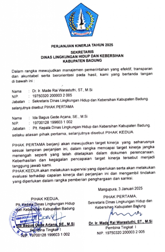 PK 2025 INDIVIDU SEKRETARIAT | Dislhk Badung